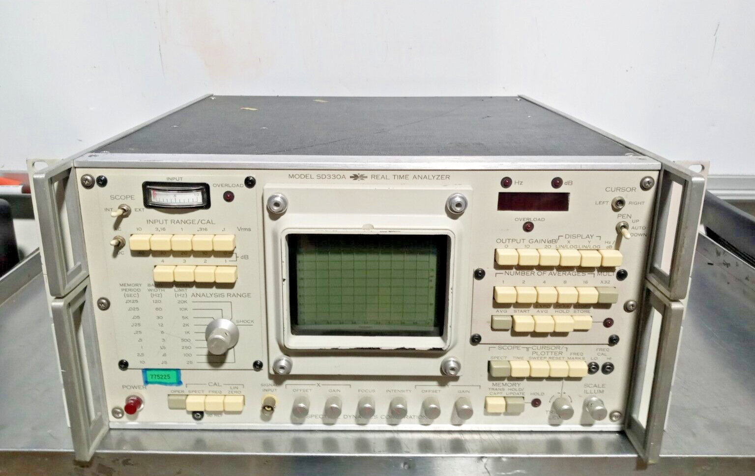 Spectral Dynamics SD-330A-78A Real Time Analyzer (No Power Cord) | Kian ...